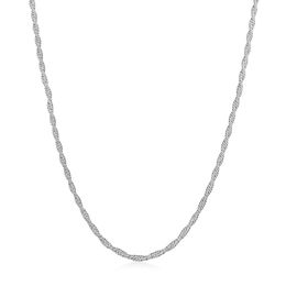 Kuzzoi Halsketten - Halskette Herren Basic Kordelkette Gedreht 925 Sil - Gr. unisize - in Silber - für Damen