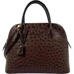 Herm&egrave;s Herm&egrave;s Crossbody Bags - Hermes Bolide 31 ostrich leather brown / very good - Gr. unisize - in Braun - f&uuml;r Damen