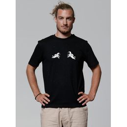wat? Apparel T-Shirt Space love in Schwarz | Gr.: 48