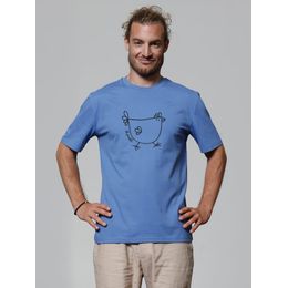 wat? Apparel T-Shirt Le poulet - das Huhn in Bright Blue | Gr.: 58