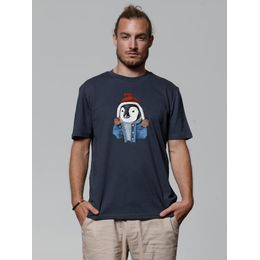 wat? Apparel T-Shirt Pinguin in India Ink Grey | Gr.: 46
