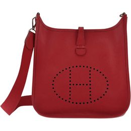 Herm&egrave;s Herm&egrave;s Hobo Bags - Hermes Evelyne 29 Rubis Taurillon Clemence Palladi - Gr. unisize - in Rot - f&uuml;r Damen