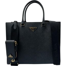 Prada Shopper - Prada Large Tote Bag Saffiano Leather Black / Very - Gr. unisize - in Schwarz - f&uuml;r Damen