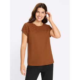 Sieh an! Kurzarm-Shirt in cognac | Gr.: 54