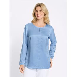 Sieh an! Satin-Bluse in eisblau | Gr.: 38