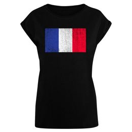 F4NT4STIC T-Shirt France Frankreich Flagge distressed in schwarz | Gr.: 4XL