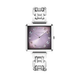 COEUR DE LION Uhr - Uhr Iconic Cube Orchid Ice Statement - Gr. unisize - in Silber - f&uuml;r Damen