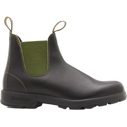 Blundstone Stiefel - Leather Boots With Contrasting Olive Green Elastic - Gr. 43 (EU) - in Braun - f&uuml;r Damen