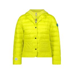 Cartoon Steppjacke mit abnehmbarer Kapuze in Neon Yellow | Gr.: 42