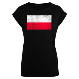 F4NT4STIC T-Shirt Poland Polen Flagge distressed in schwarz | Gr.: 3XL