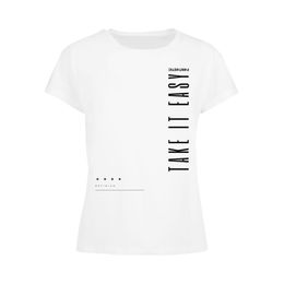 F4NT4STIC Ladies Box T-Shirt Take It Easy in weiß | Gr.: XS