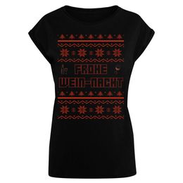 F4NT4STIC T-Shirt Frohe Wein-Nacht in schwarz | Gr.: M