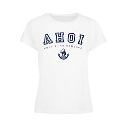 F4NT4STIC Ladies Box T-Shirt Ahoi Knut & Jan Hamburg in weiß | Gr.: S
