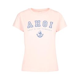 F4NT4STIC Ladies Box T-Shirt Ahoi Knut & Jan Hamburg in pink | Gr.: XL