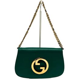 Gucci Crossbody Bags - Gucci Blondie small green leather interlocking G h - Gr. unisize - in Gr&uuml;n - f&uuml;r Damen