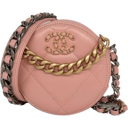 Chanel Hobo Bags - Chanel 19 Round Clutch Chain Shoulder Bag light Pi - Gr. unisize - in Gold - f&uuml;r Damen
