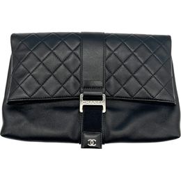 Chanel Clutches - Chanel Clutch quilted leather black work bag / ver - Gr. unisize - in Schwarz - f&uuml;r Damen