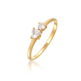 Elli Ring 925 Sterling Silber Verlobungsring in Gold | Gr.: 52