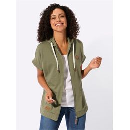WITT WEIDEN Sweatjacke in khaki | Gr.: 40