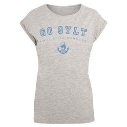 F4NT4STIC T-Shirt Go Sylt Knut & Jan Hamburg in grau meliert | Gr.: S