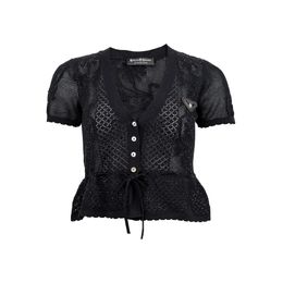 Roberto Geissini Lady Strick Kurzarm Pulli Schwarz | Gr.: L