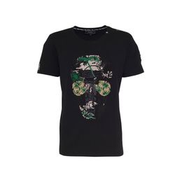 Roberto Geissini Skull Hawaii T-Shirt Schwarz Unisex | Gr.: L