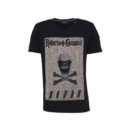 Roberto Geissini Glam Skull T-Shirt Schwarz Unisex | Gr.: XL