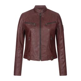 Rock Creek Lederjacke in Weinrot | Gr.: M