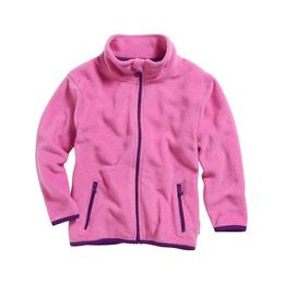 Playshoes Fleece-Jacke farbig abgesetzt in Pink | Gr.: 74
