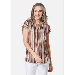 GOLDNER Bluse Streifenbluse mit Halbarm, &uuml;berschnittene Schulter in bunt / gestreift | Gr.: 38