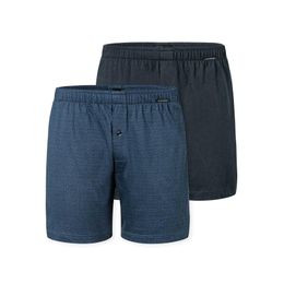 Schiesser Boxershort 2er Pack in Dunkelblau | Gr.: S