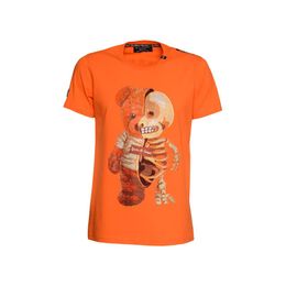 Roberto Geissini Half Bear T-Shirt Orange Unisex | Gr.: S
