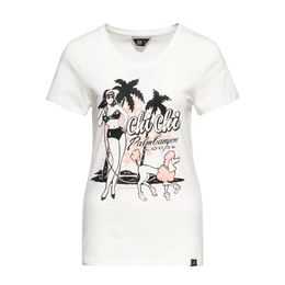 Queen Kerosin T-Shirt Chi Chi Beach Poodle in wei&szlig; | Gr.: XS