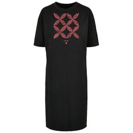 F4NT4STIC Oversize Kleid Blumenmuster Coral in schwarz | Gr.: L