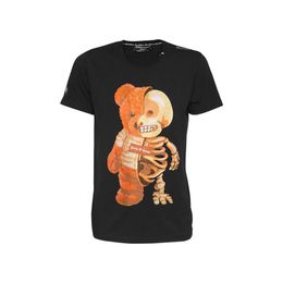 Roberto Geissini Half Bear T-Shirt Schwarz Unisex | Gr.: XXL