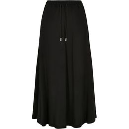Urban Classics Damen Ladies Viscose Midi Skirt in black | Gr.: XL