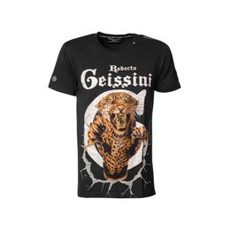 Roberto Geissini Tiger T-Shirt Schwarz Unisex | Gr.: M