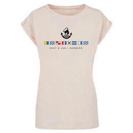 F4NT4STIC T-Shirt Seglerfahnen Knut & Jan Hamburg in Whitesand | Gr.: L