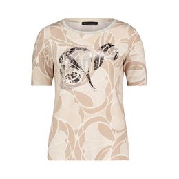 Betty Barclay Printshirt mit Schmucksteinen in Taupe/Nature | Gr.: 48