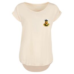 F4NT4STIC Long Cut T-Shirt Rubber Duck Captain Long in Whitesand | Gr.: XS