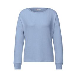 Street One Langarmshirt in frosted blue mel. | Gr.: 42