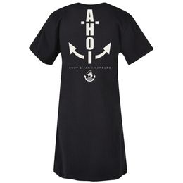 F4NT4STIC Damen T-Shirt Kleid Ahoi Anker Knut & Jan Hamburg in schwarz | Gr.: XXL