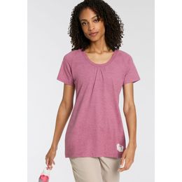 T-Shirt Killtec, Damen, Gr. 36, rosa (dunkelrose), Obermaterial: 65% Polyester, 30% Baumwolle, 5% Elasthan, Rundhals, Shirts T-Shirt, Atmungsaktiv & schnell trocknend