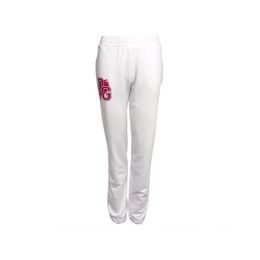 Roberto Geissini Stripe Jogginghose Wei&szlig; Pink | Gr.: XL