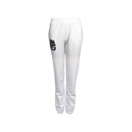 Roberto Geissini Stripe Jogginghose Wei&szlig; Schwarz | Gr.: M