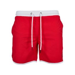 Urban Classics Badeshorts in firered/white | Gr.: L