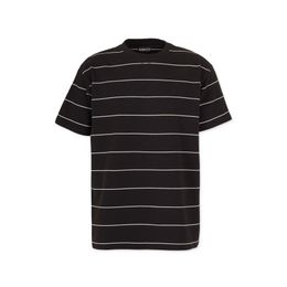 HONESTY RULES T-Shirts " Oversize French Terry Striped " in schwarz | Gr.: S