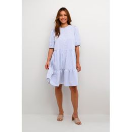 Culture Kleid "Abigail" in Hellblau/ Wei&szlig; | Gr.: XL