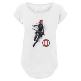 F4NT4STIC Long Cut T-Shirt Marvel Avengers Endgame Painted Black Widow in wei&szlig; | Gr.: XS