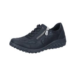 Rieker Schn&uuml;rschuhe in schwarz/schwarz-reptil | Gr.: 40
